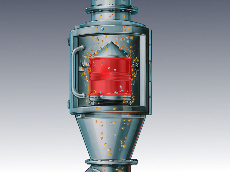 Pipe magnets – removal of metal particles | WAMAG