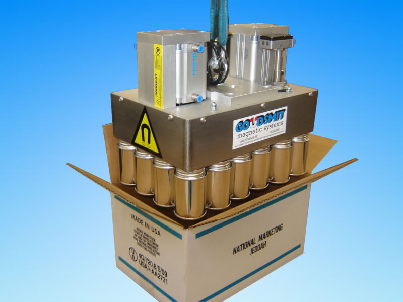 Palletisation magnets – transport and manipulation with cans | WAMAG